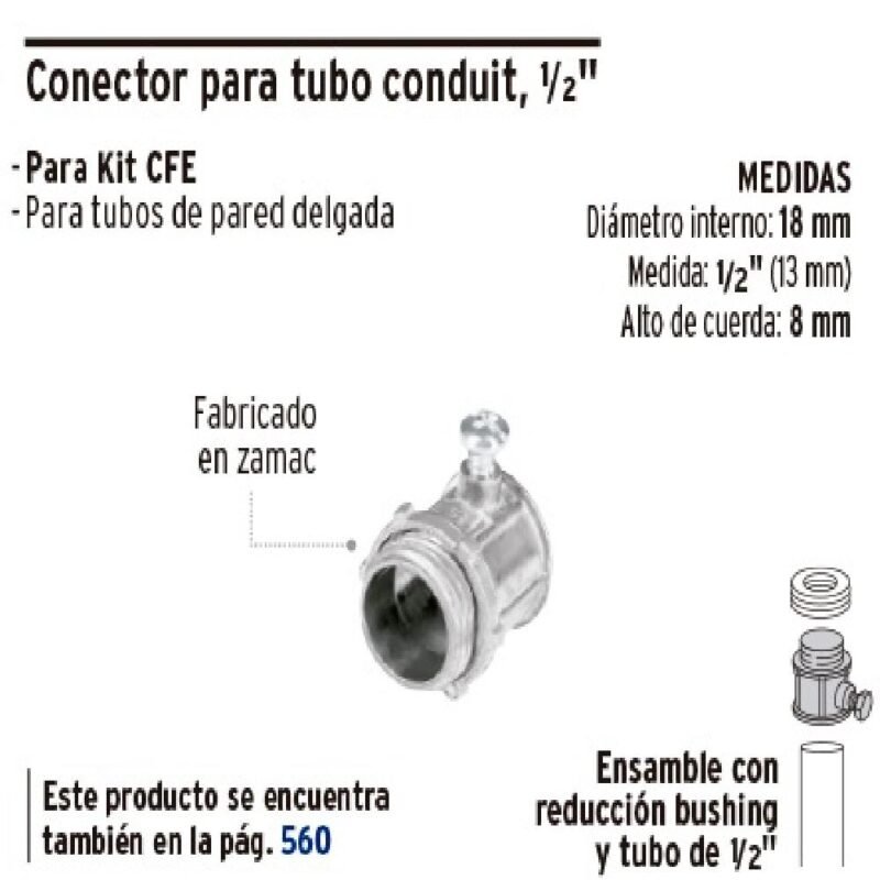 CONECTOR PARA TUBO CONDUIT VOLTECH – Comercializadora EGS